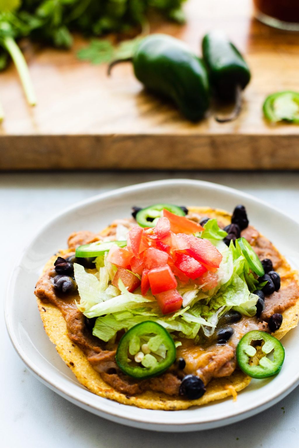 Vegetarian Tostadas - The Travel Palate