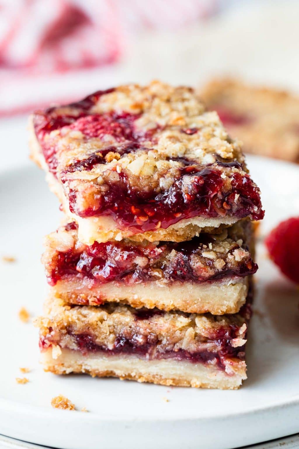 Raspberry Preserves Streusel Bars - The Travel Palate