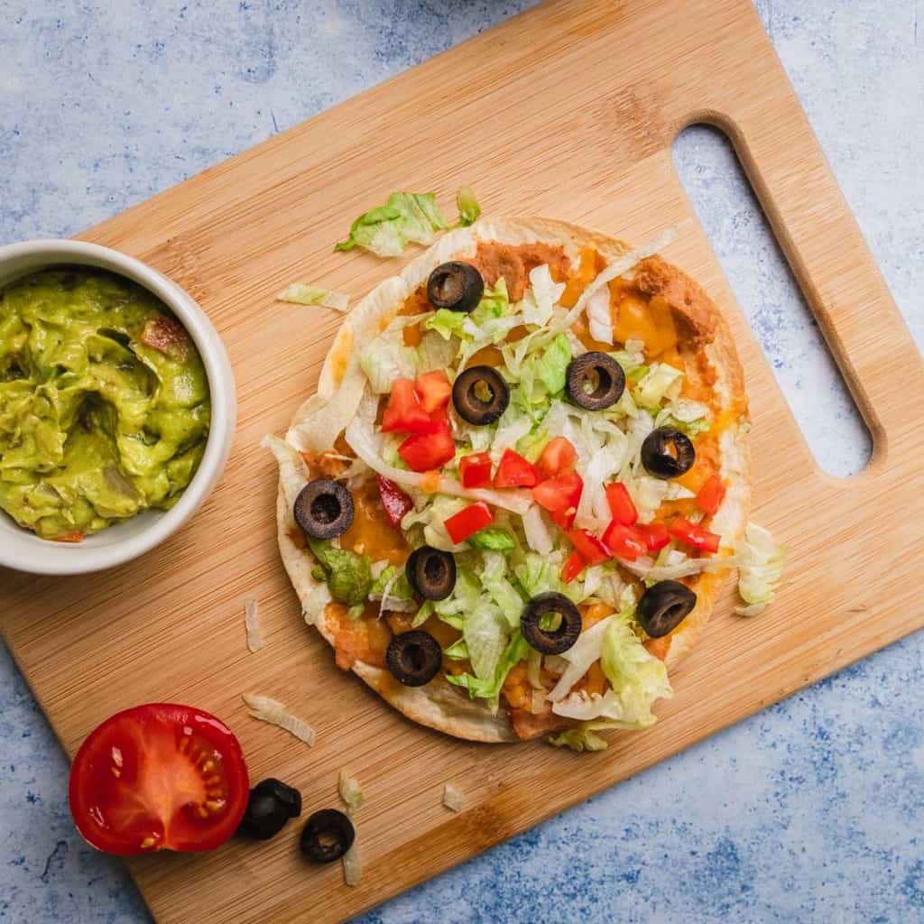 How to Make Bean and Cheese Air Fryer Tostadas - The Travel Palate