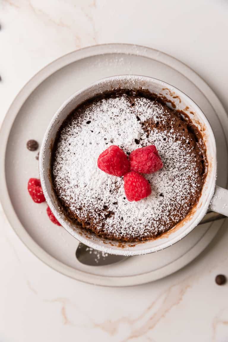 Microwave Chocolate Mug Lava Cake Recipe for Two - The Travel Palate