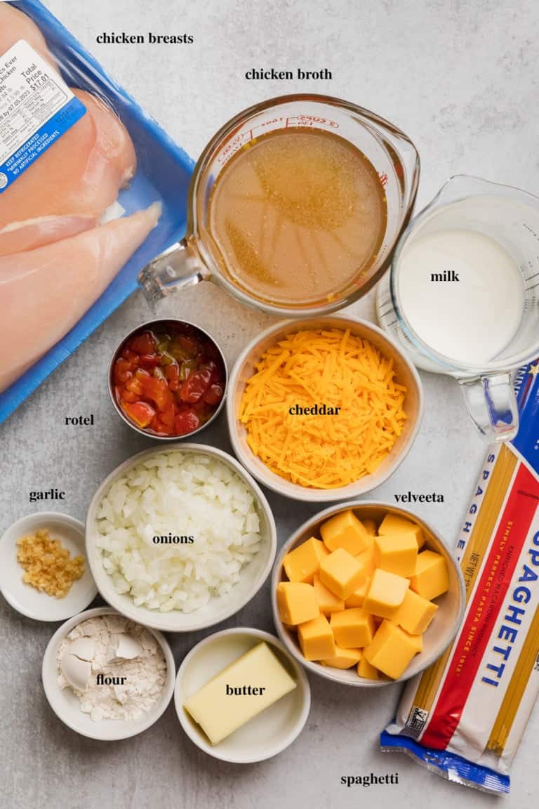 Amazing Cheesy Texas Chicken Spaghetti One Pan Recipe - The Travel Palate