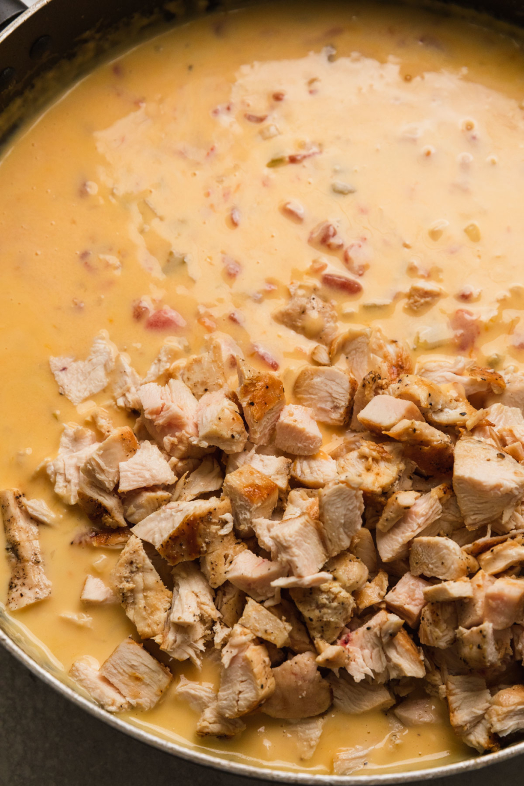 Amazing Cheesy Texas Chicken Spaghetti One Pan Recipe - The Travel Palate