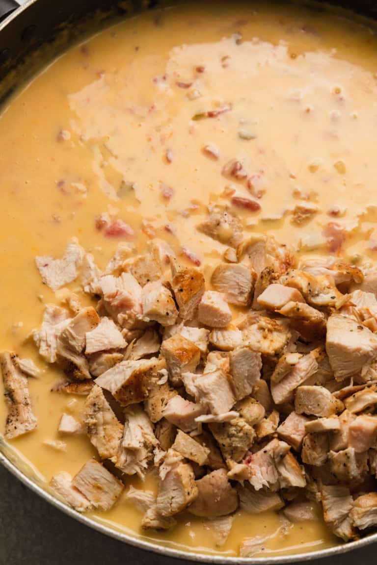 Amazing Cheesy Texas Chicken Spaghetti One Pan Recipe - The Travel Palate