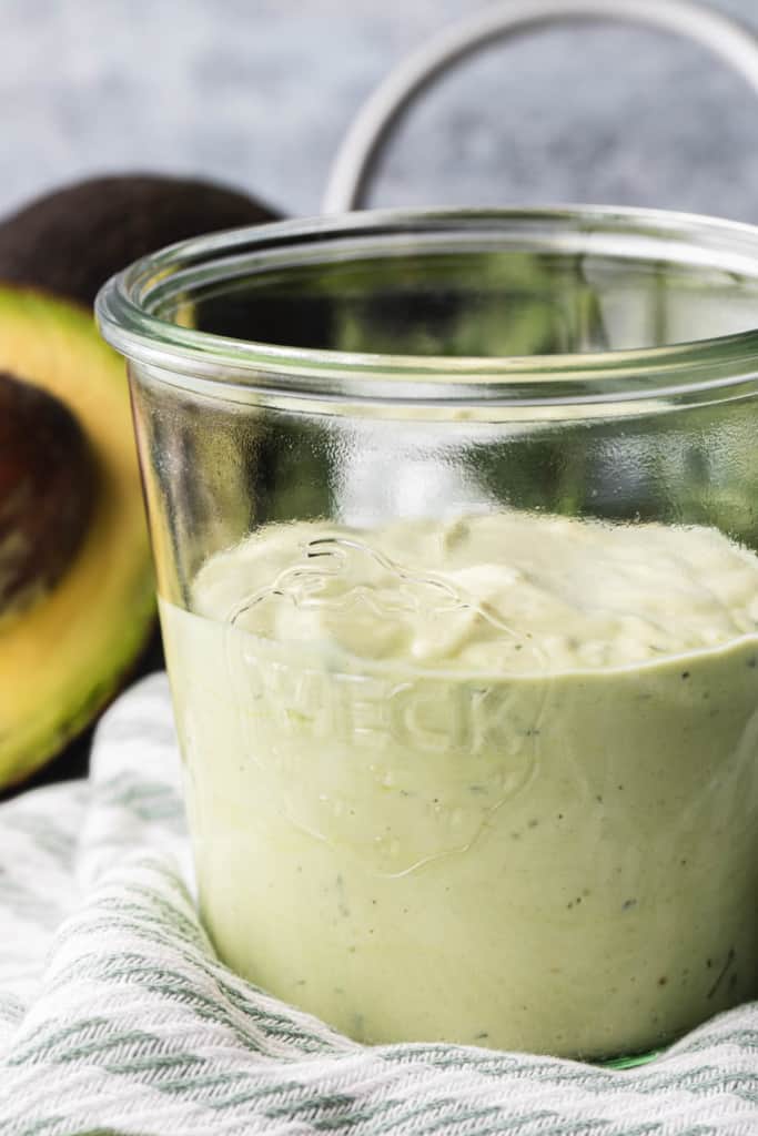 Creamy Avocado Ranch Dressing Recipe-No Mayo - The Travel Palate