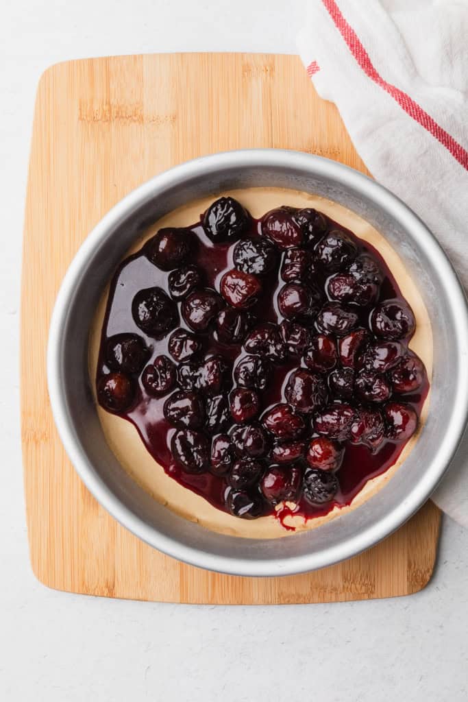 Cherry Upside Down Cake (Using Frozen Cherries) - The Travel Palate