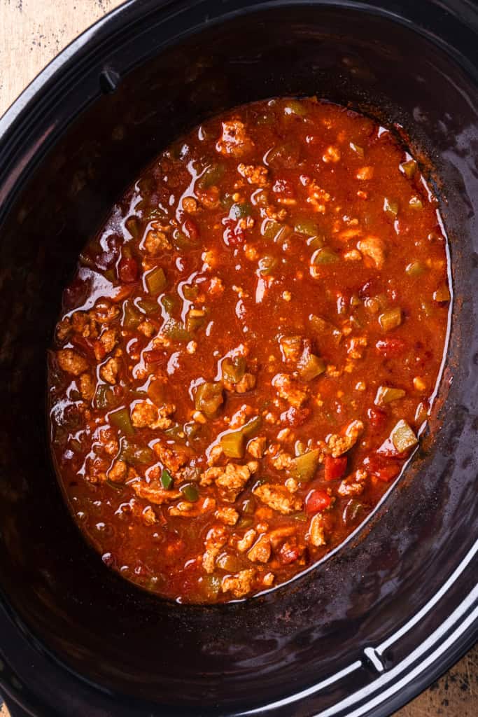 Healthier Slow Cooker Turkey Chili (No Beans) - The Travel Palate