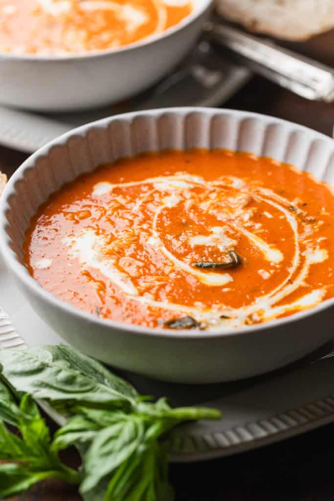 Homemade Tomato Basil Soup - The Travel Palate