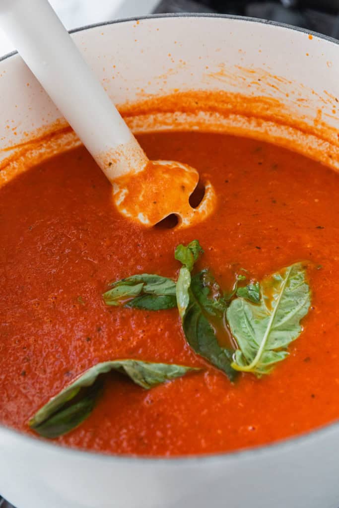 Homemade Tomato Basil Soup - The Travel Palate