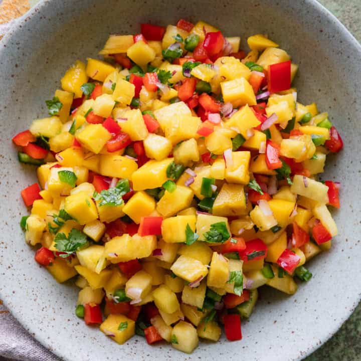 How to Make Mango Pineapple Salsa - The Travel Palate